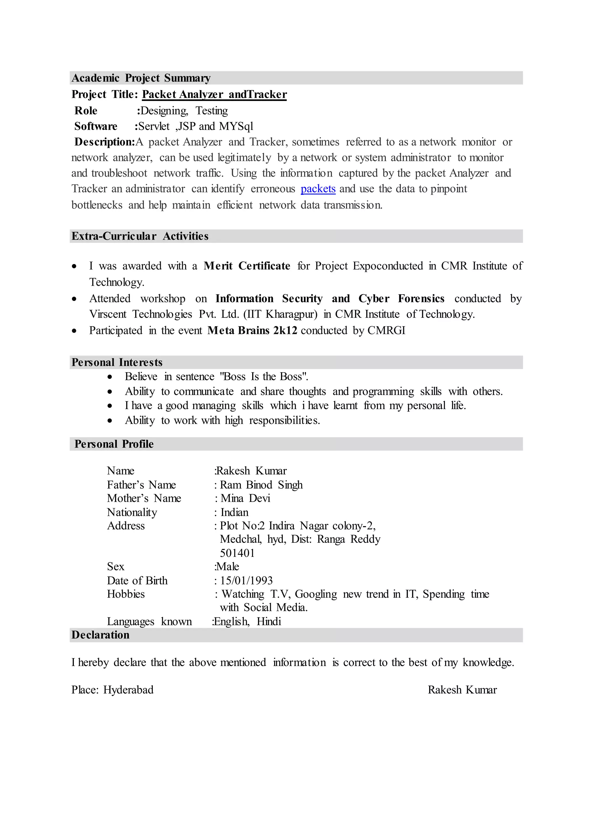 rakesh_resume 3 | PDF