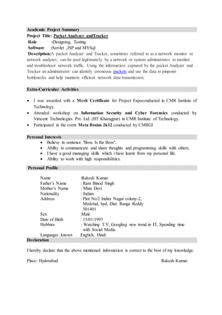 rakesh_resume 3 | PDF