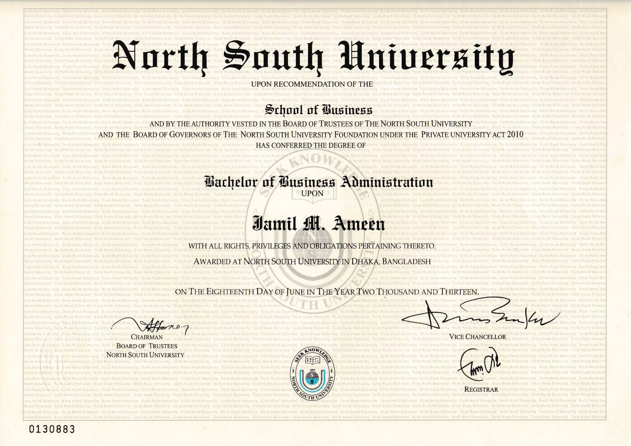 BBA Certificate | PDF