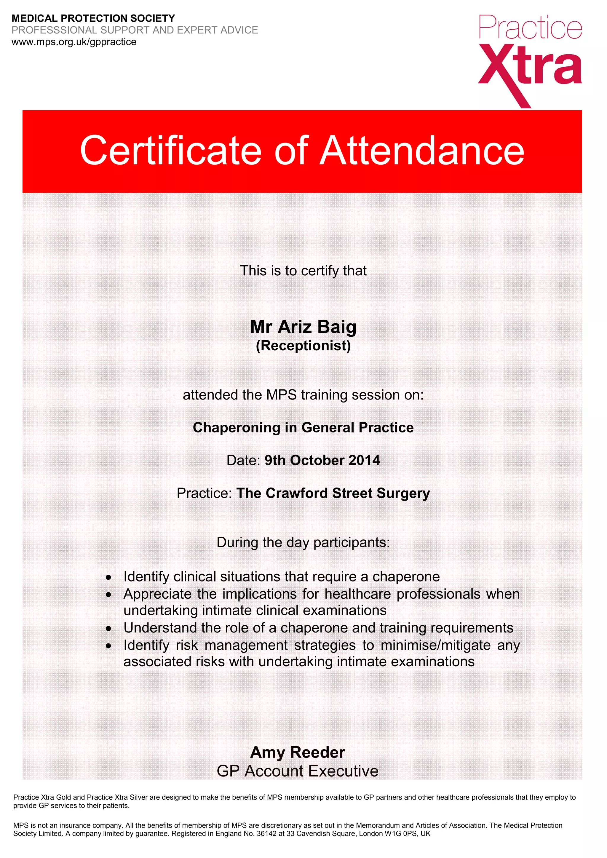 Chaperoning in General Practice | PDF