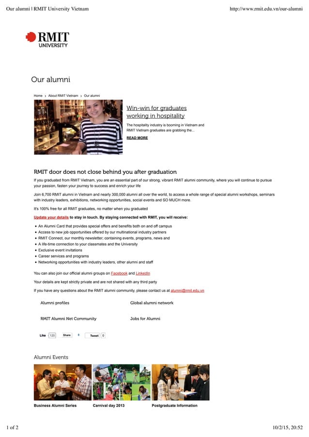 Our alumni | RMIT University Vietnam | PDF | Postgraduate Education | College Education