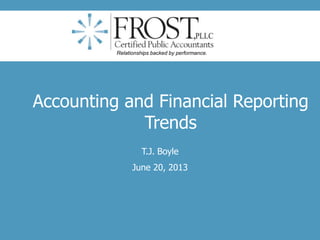 Accounting and Financial Reporting Trends | PPTX