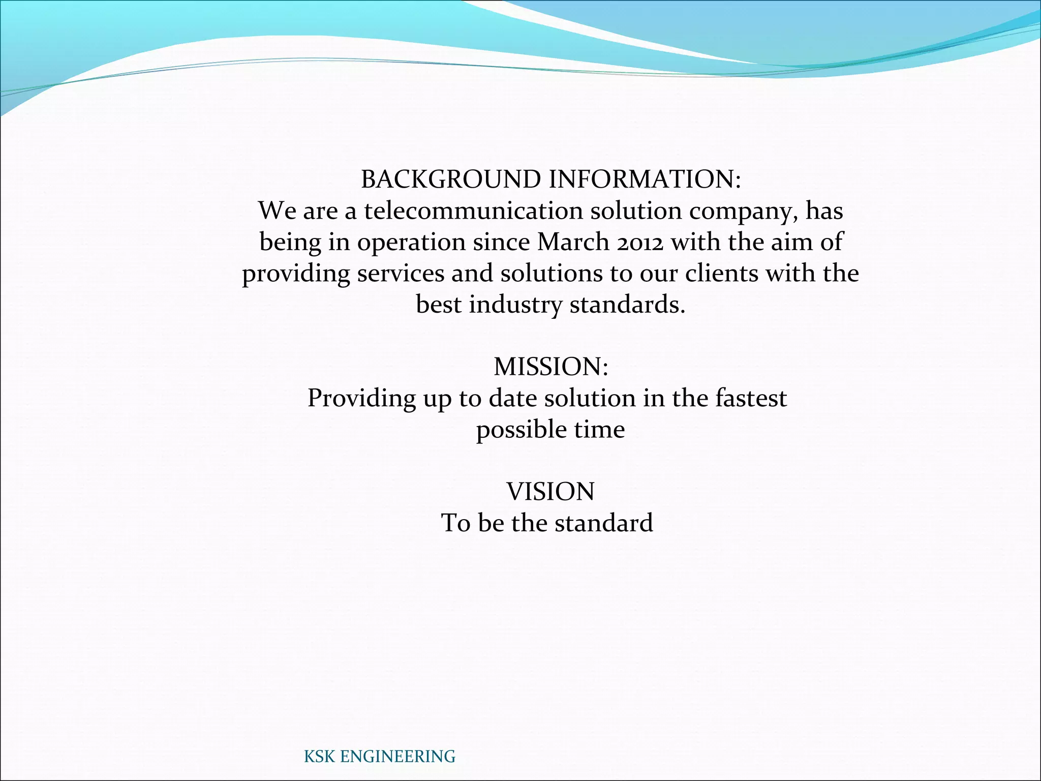 KSK ENGINEERING PROFILE | PPT