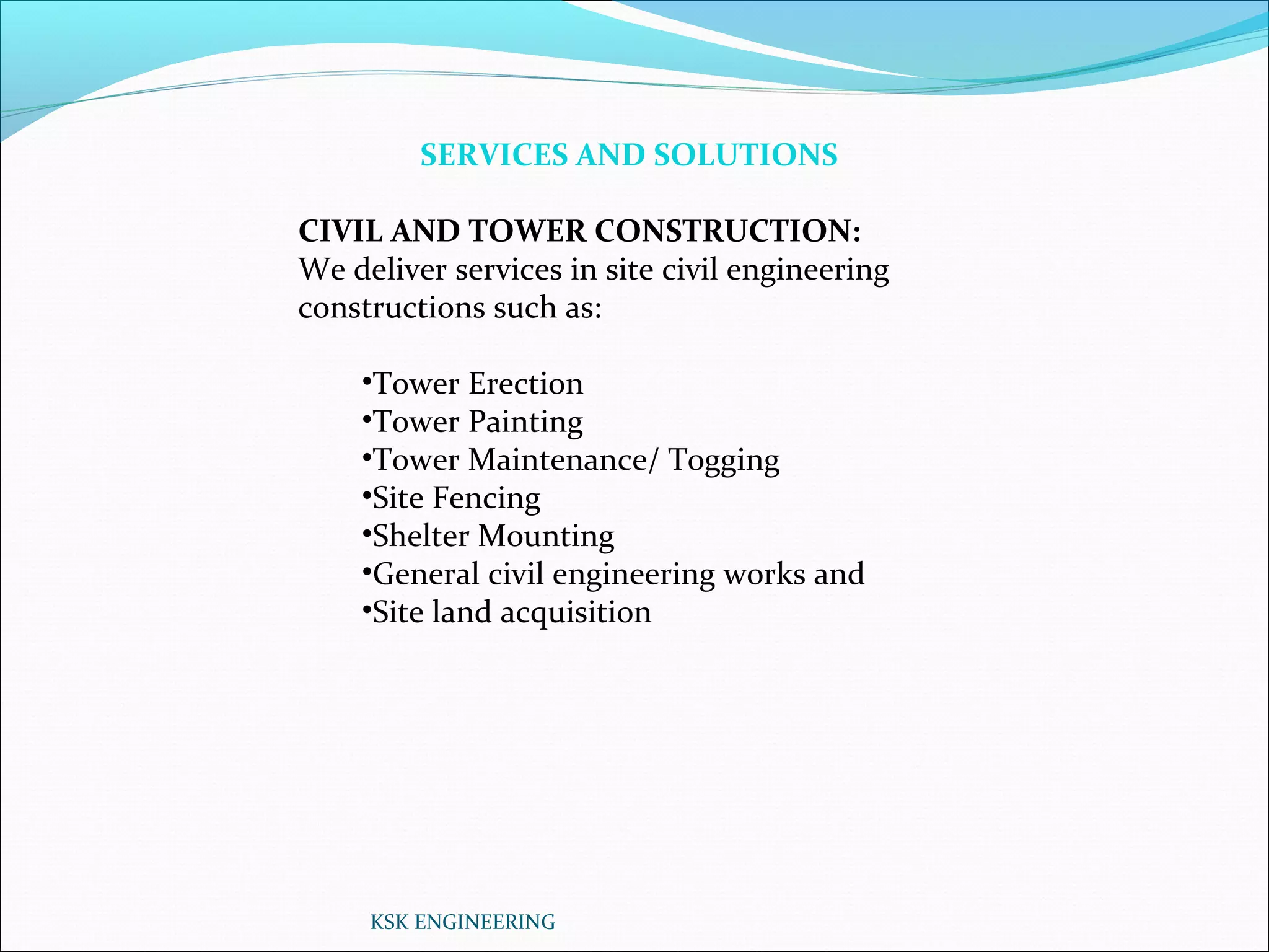 KSK ENGINEERING PROFILE | PPT