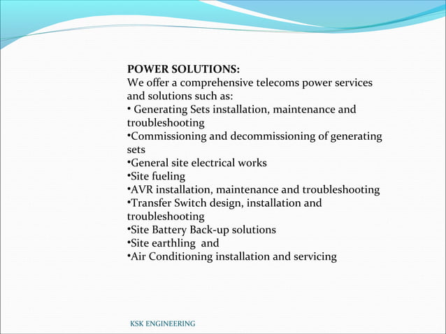 KSK ENGINEERING PROFILE | PPT