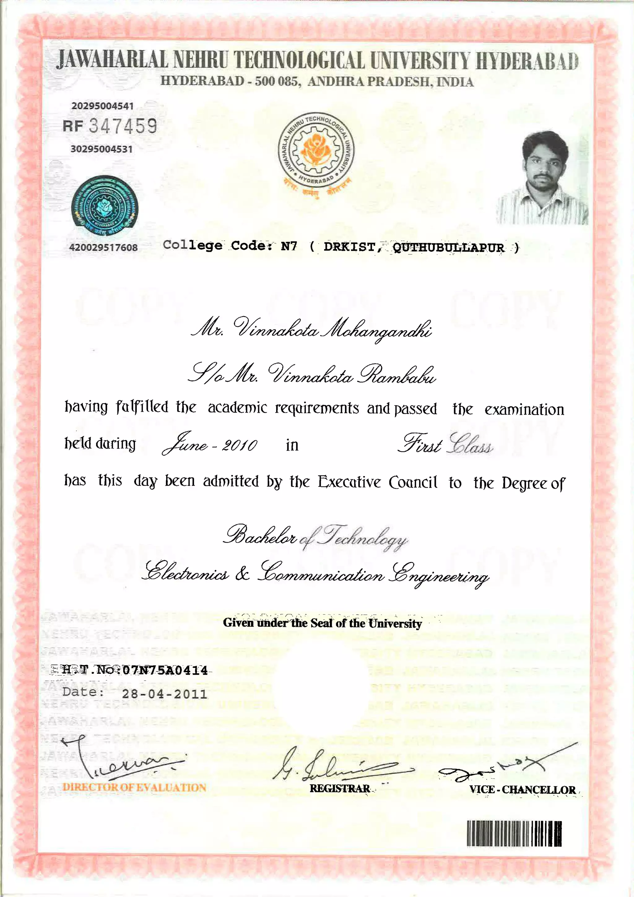 Bachelors original Degree | PDF