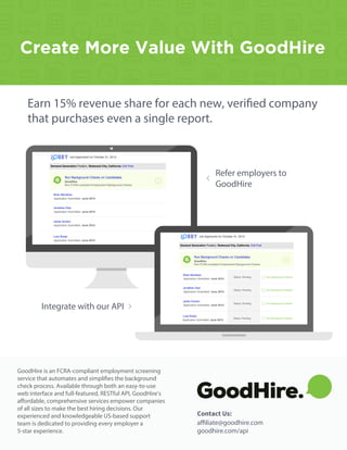 GoodHire Partner Collateral | PDF