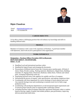 Dipin Resume | PDF
