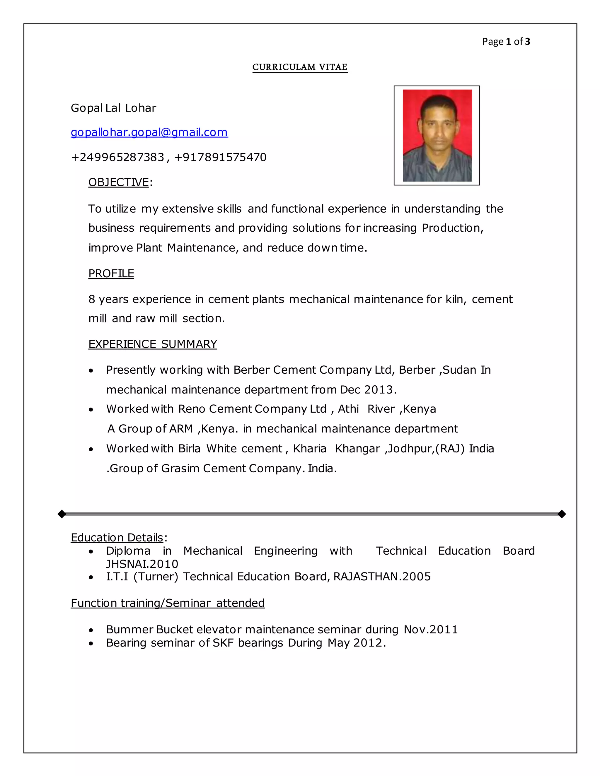 Update Resume | DOCX