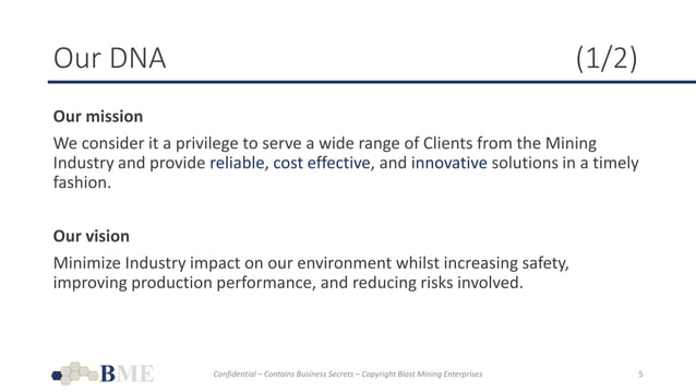 BME Company Presentation | PPT