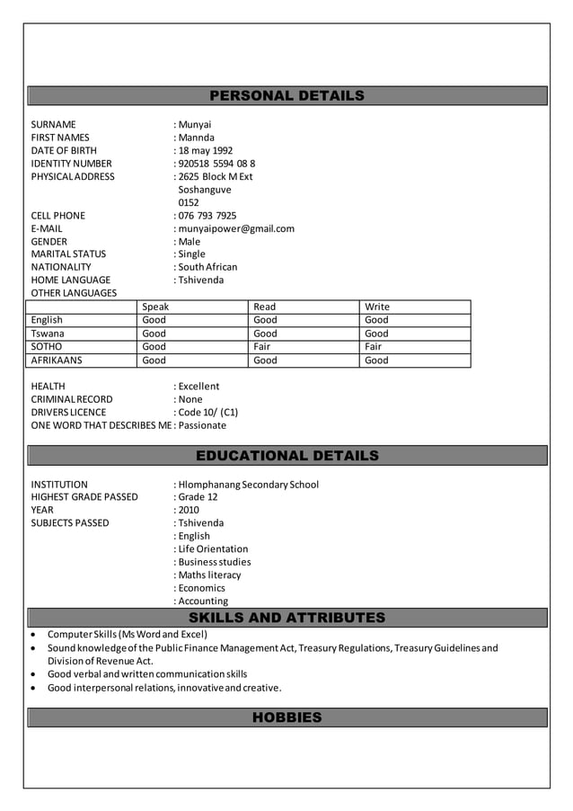 CURRICULUM VITAE OF Mannda - Copy | DOCX