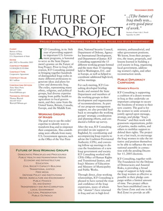 US Government Future of Iraq Project | PDF