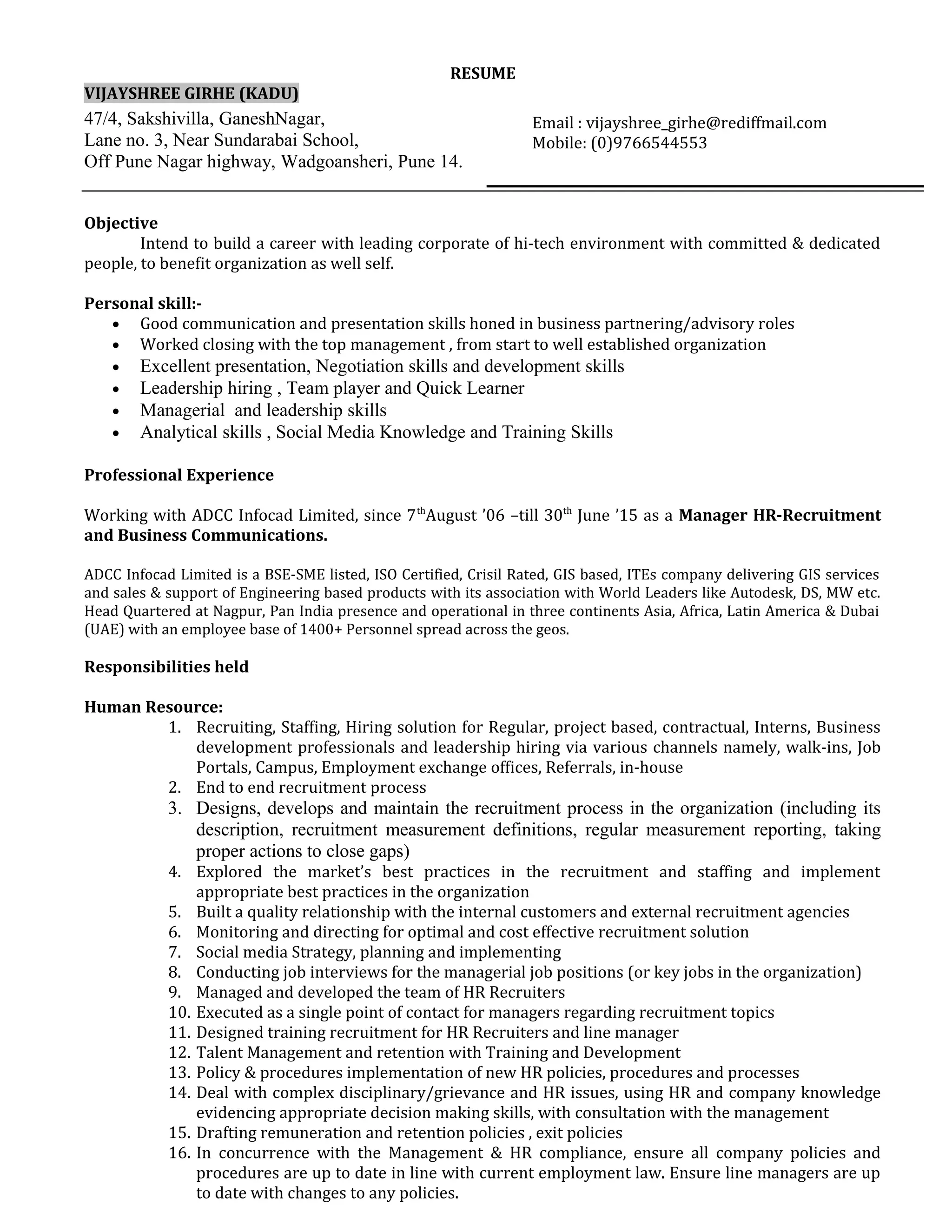 Current resume | DOC