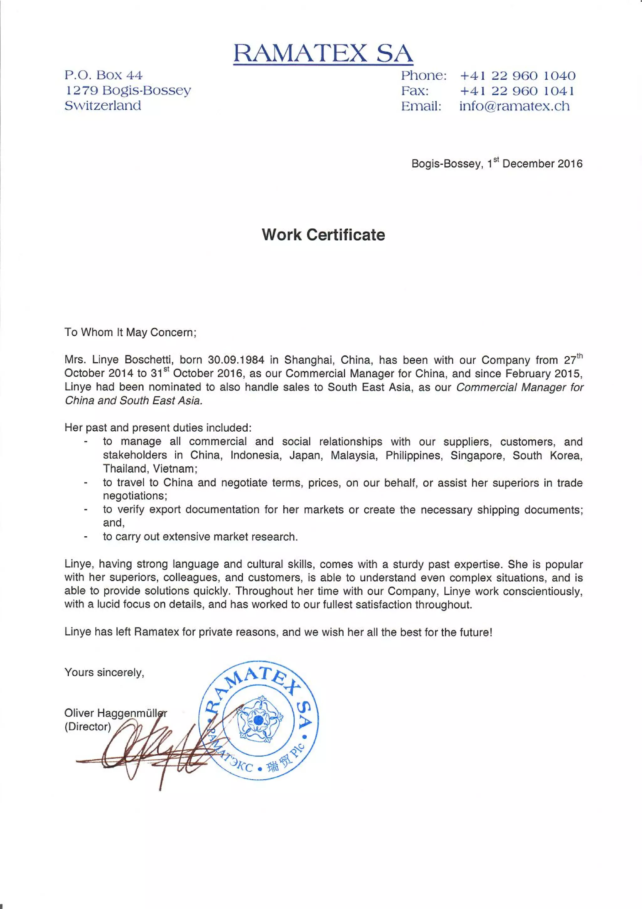 work certificate | PDF