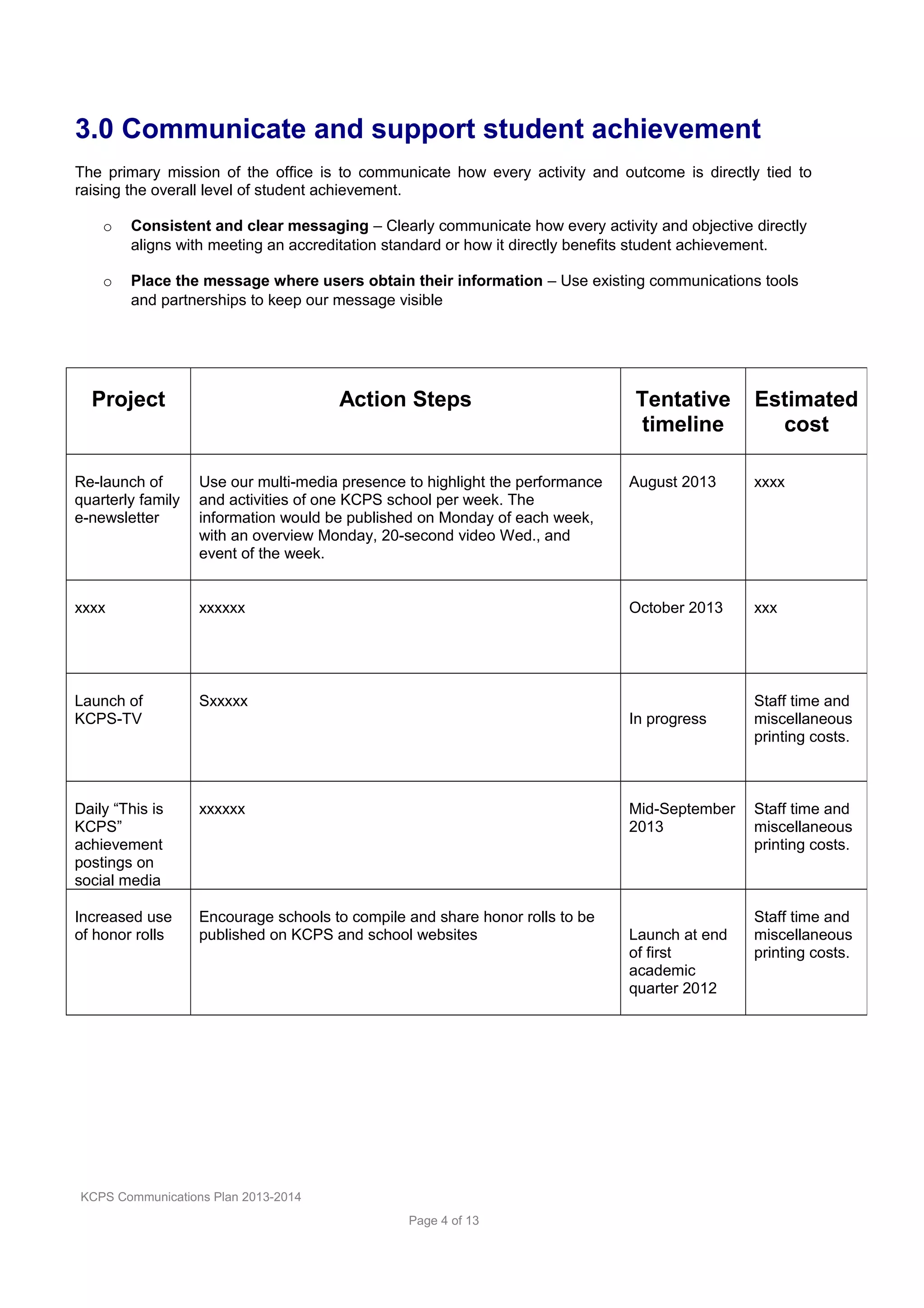 KCPS_Communications_Plan_13-14-DRAFT | DOC