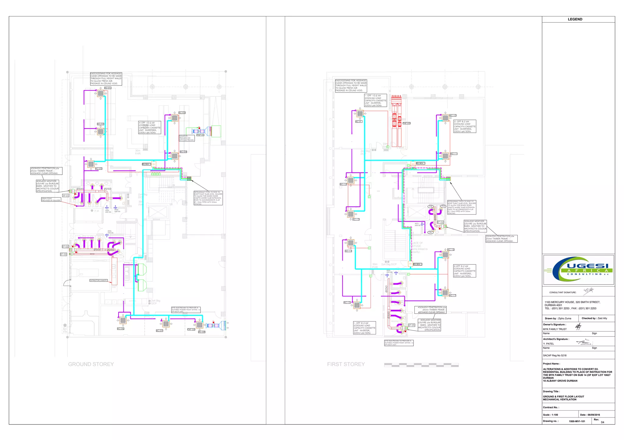 RC - HVAC LAYOUT ARCH REV(3)- REV(2) 03-10-2016-SITE -GF-FF Ceiling | PDF