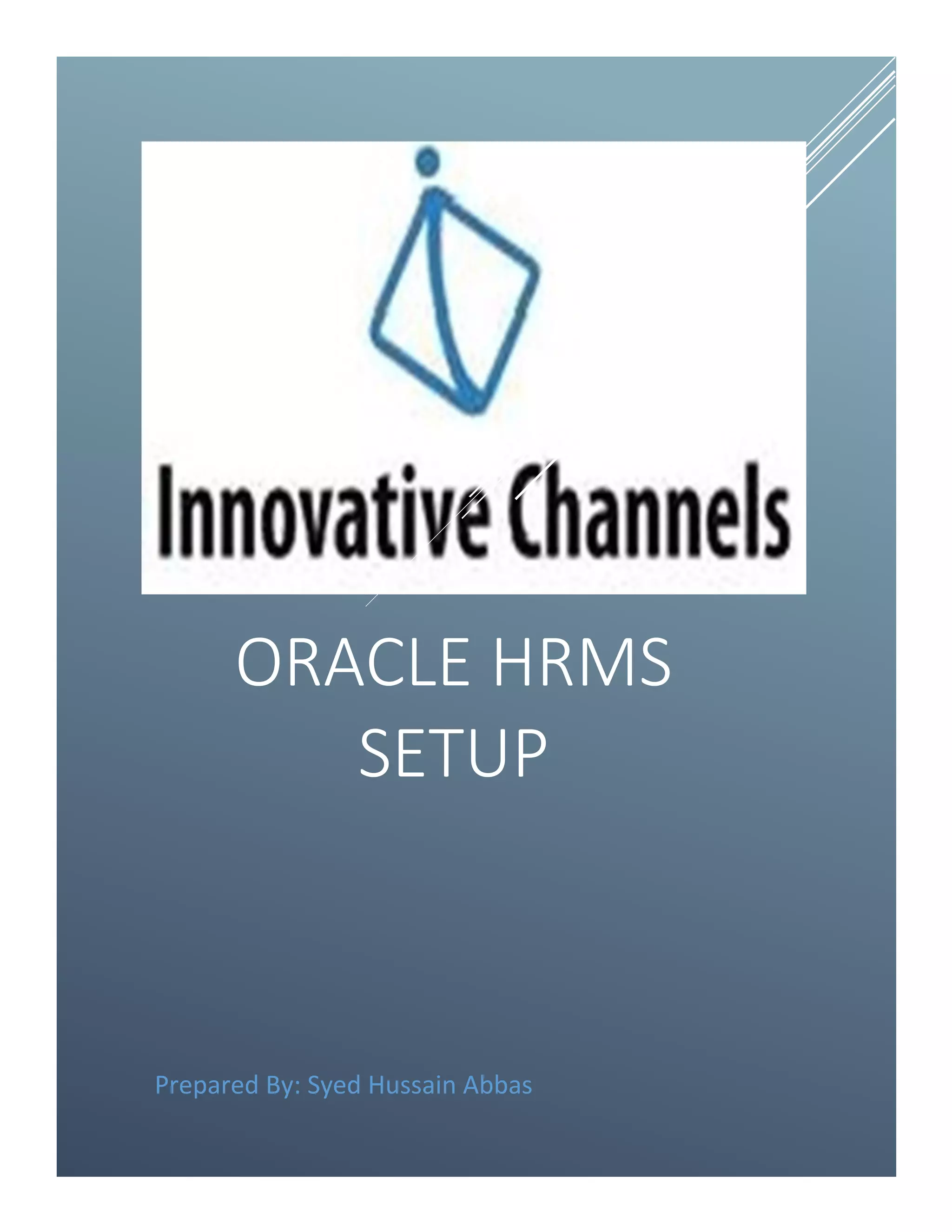 Oracle EBS HRMS SETUP | PDF