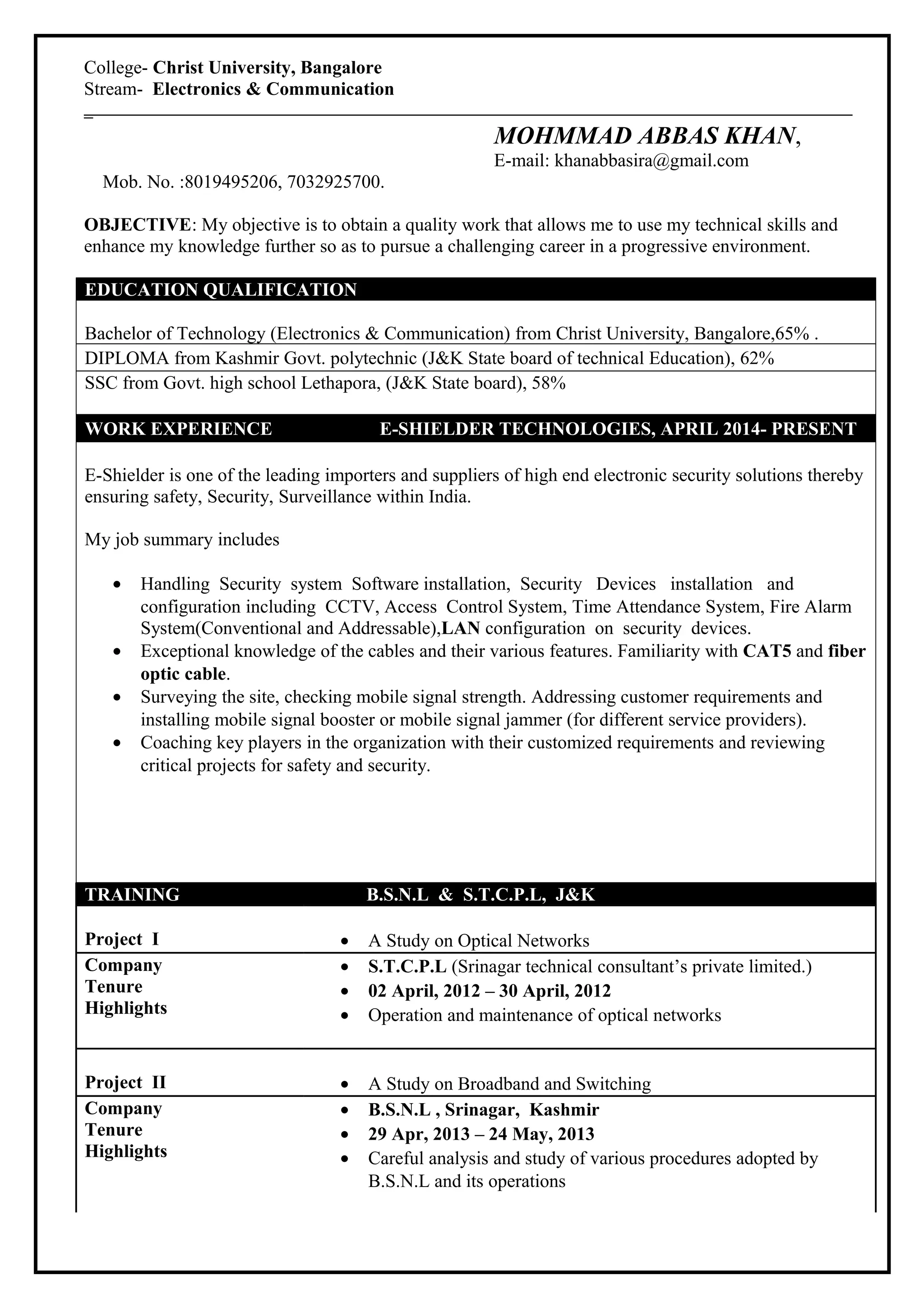 CV Abbas (1) | PDF