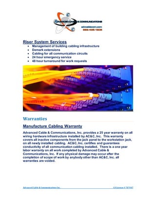 Advanced Cable & Communications | DOCX | Telecommunications Industry ...