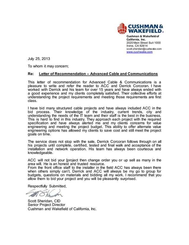 Advanced Cable & Communications | DOCX | Telecommunications Industry ...