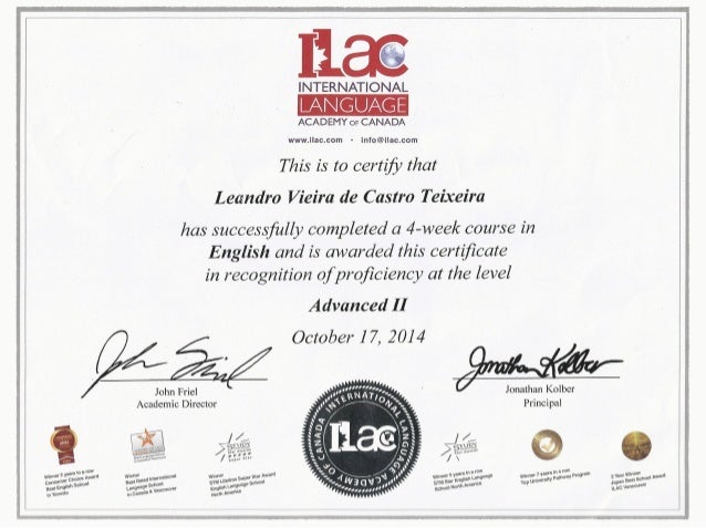 ILAC Certificate