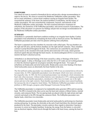 EnRythm Biomedical Design Project | PDF