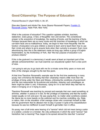 Good Citizenship | DOCX