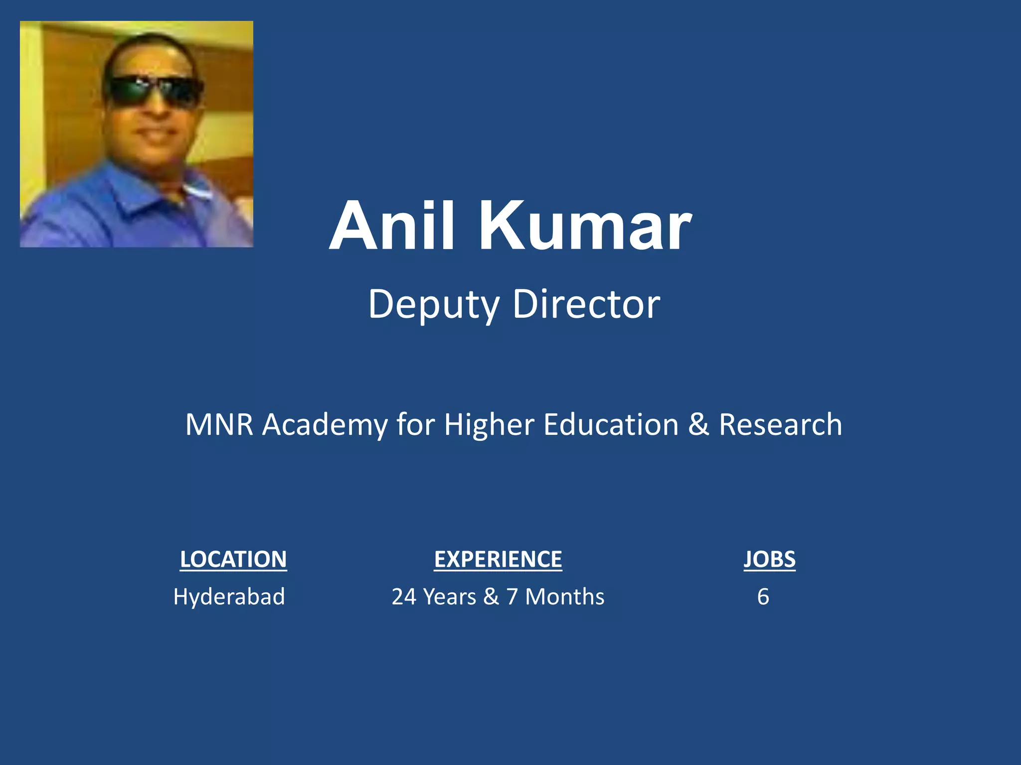 Anil Kumar | PPT