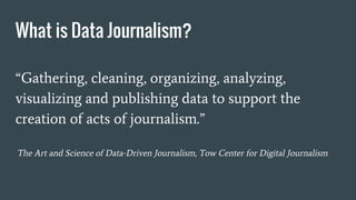 Data Journalism 101: A Brief Survey | PPT