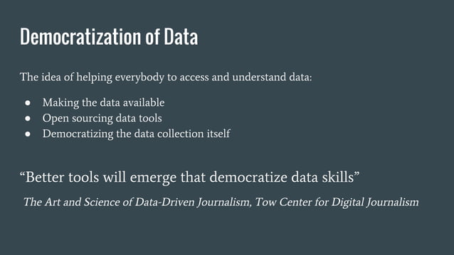 Data Journalism 101: A Brief Survey | PPT