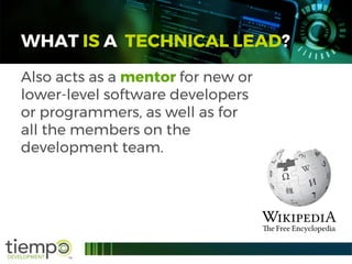 Technical lead, the balance between leadership and technical skills | PDF