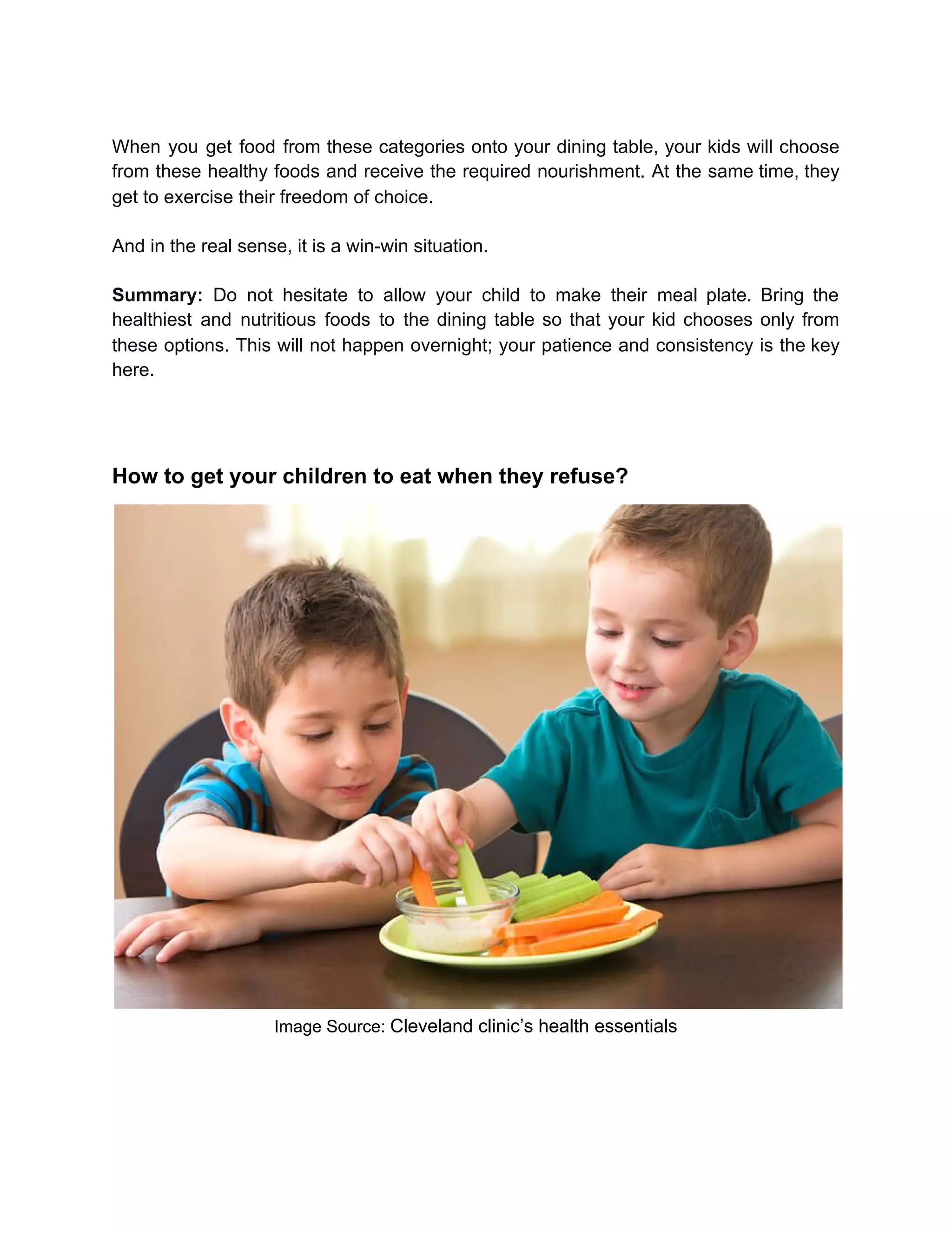 9 amazing hacks to encourage your child to eat healthy | PDF