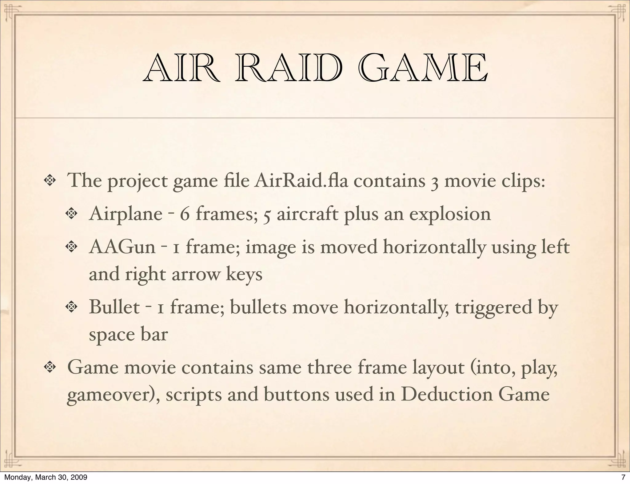 Time-based Animation Games | PPT