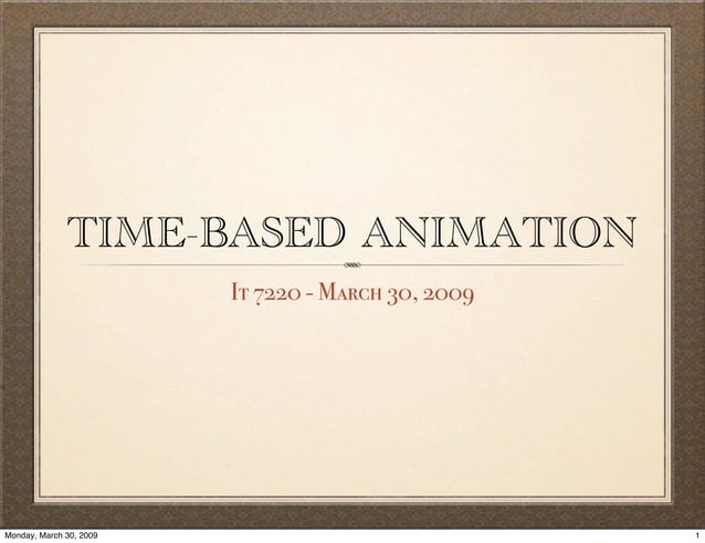 Time-based Animation Games | PPT
