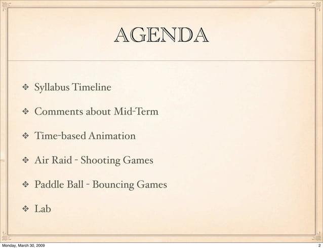 Time-based Animation Games | PPT