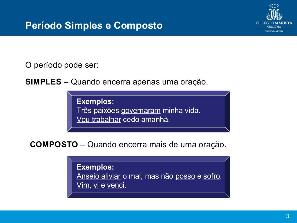 9º ano E. F. II - Período Simples e Composto, Período Composto por Su…
