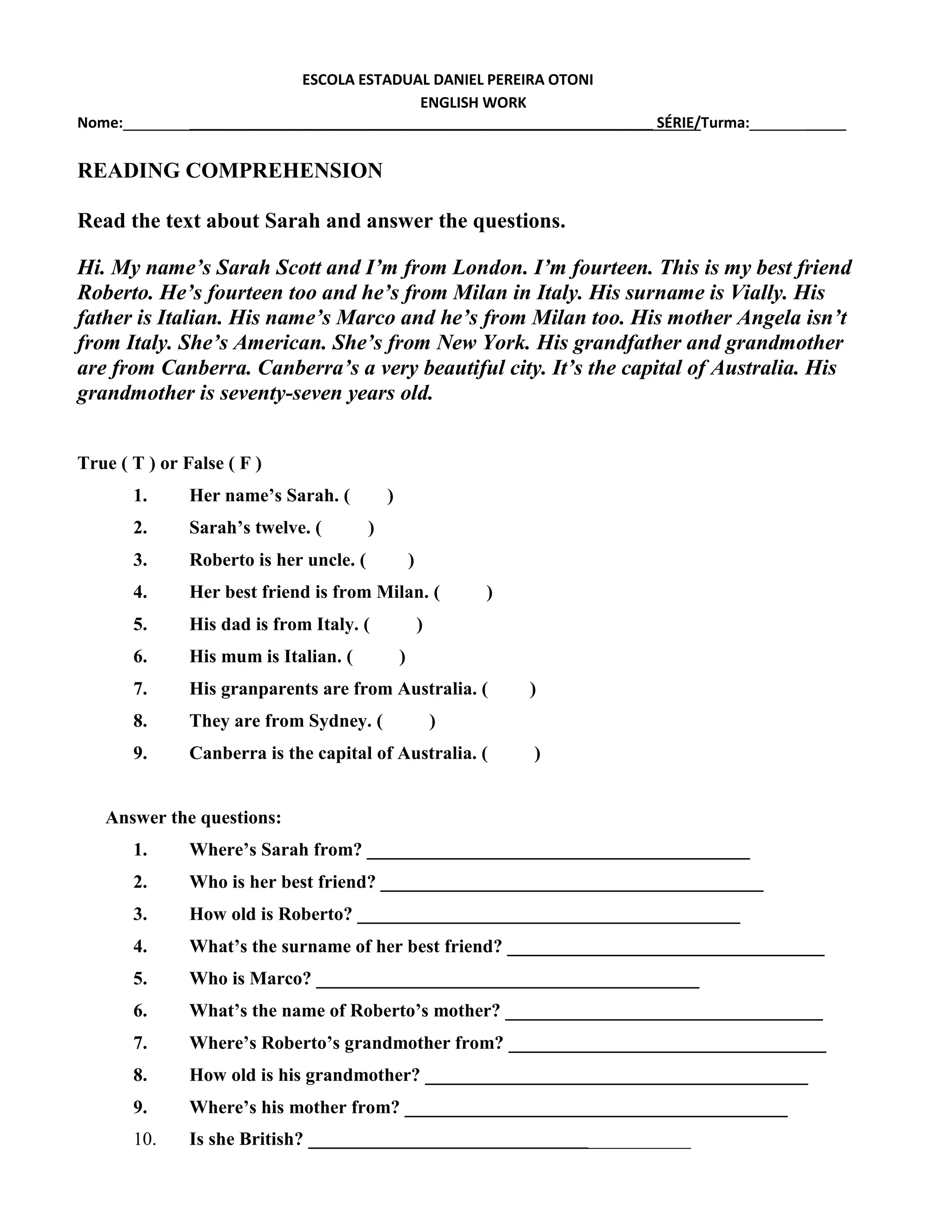 9º ANO - reading-comprehension.doc