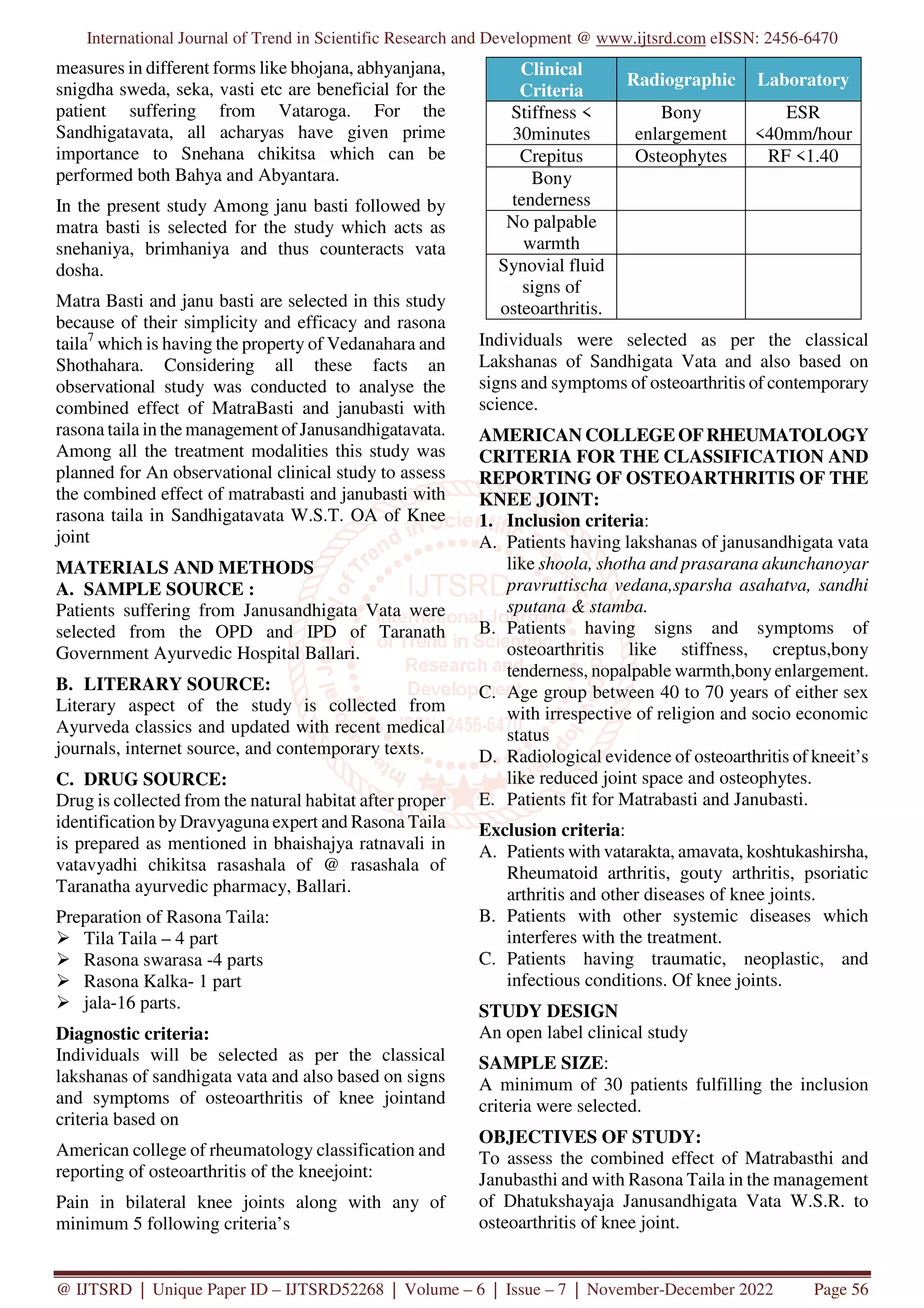 An Obervational Clinicle Study to Assess the Combined Effect of Matra ...