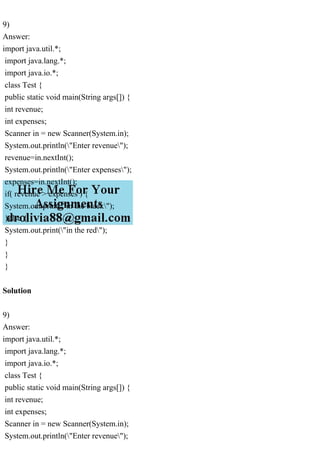 9)Answerimport java.util.; import java.lang.; import java.pdf