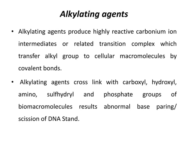 Anticancer drugs 2 alkylating agents | PPTX
