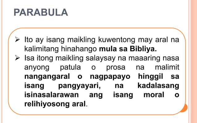 9 ARALIN 1 Ang Parabula ng Alibughang Anak.pptx