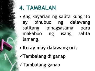 9 ARALIN 2 Kayarian ng Salita.pptx