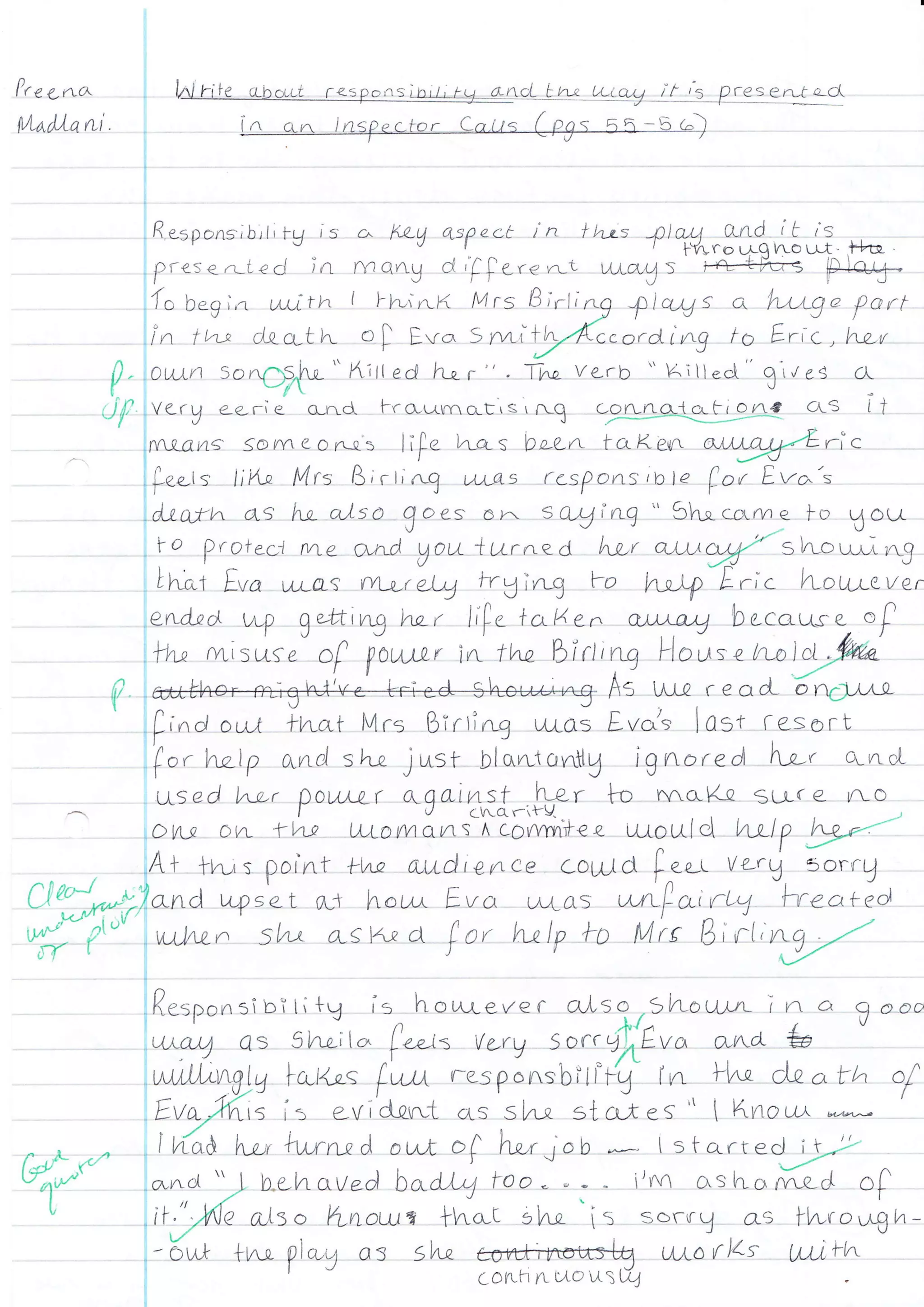 9AS Responsibility Essay Preena | PDF