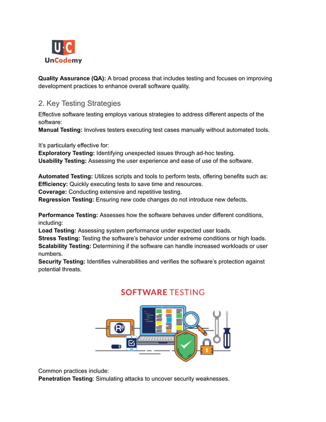 A Comprehensive Guide to Software Testing: Strategies for Ensuring ...