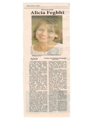 Featured article in the student newspaper | PDF