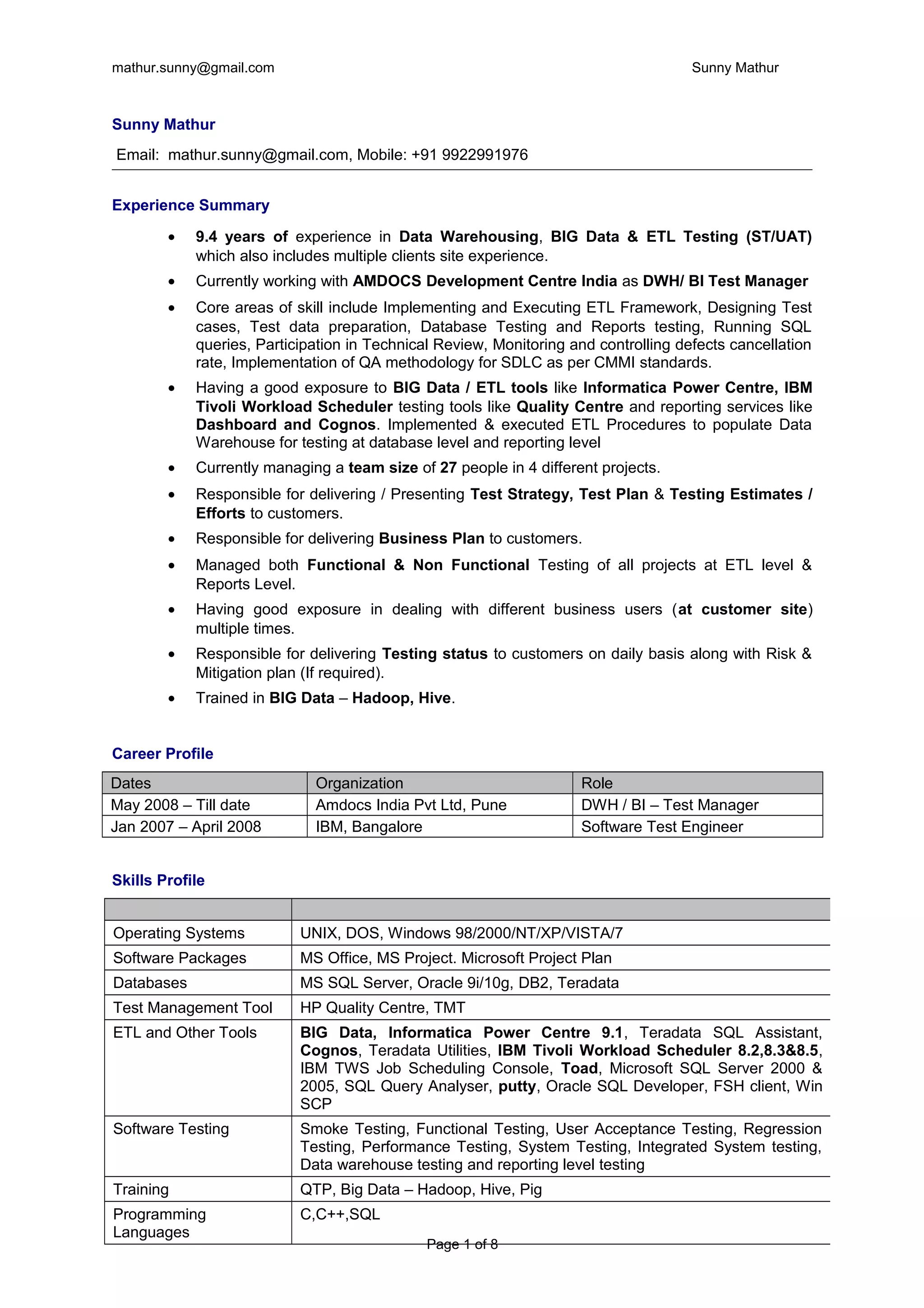 Resume_Sunny_Mathur | DOC