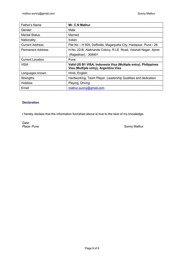 Resume_Sunny_Mathur | DOC