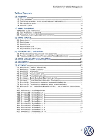 Contemporary Brand Management Assignment | DOCX