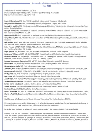 ICC - internationale consensus criteria | PDF
