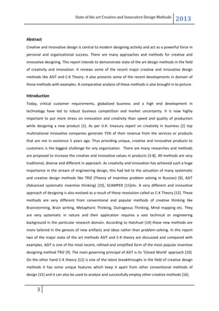State of the art creative and innovative design methods | PDF